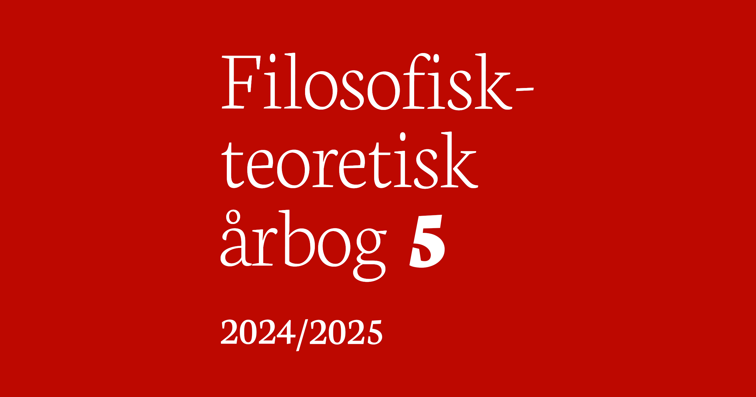 Filosofisk-teoretisk årbog 5 (2024/2025) – Paradoks